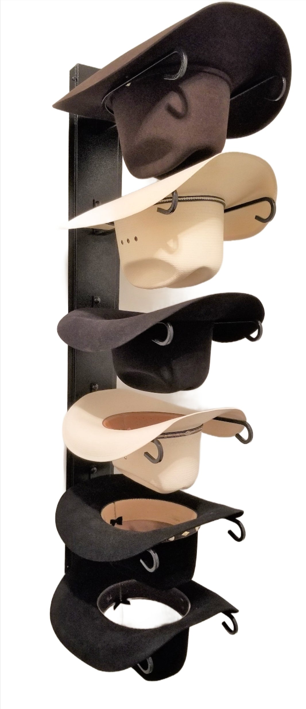 American-Made 6 Hat Rack Wall Mount – Cowboy Hat Holder Made in The US ...