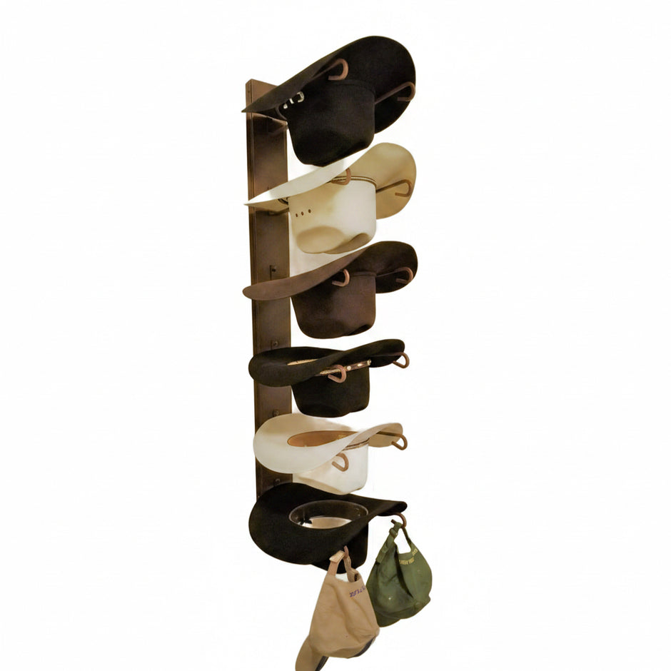 American-Made 6 Hat Rack Wall Mount – Cowboy Hat Holder Made in The US ...